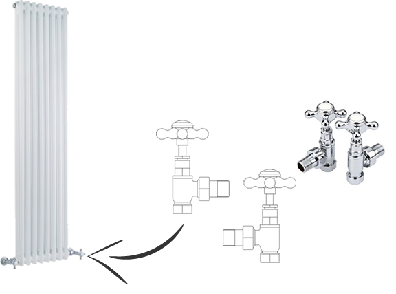 Milano Tamara - Oval Column Cast Iron Radiator - 560mm Tall - Dark ...
